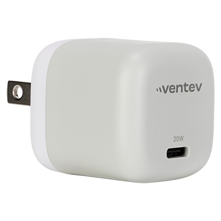 Ventev 20W PD USB C Mini Wall Charger, White WC20-HD261496 | Zoro